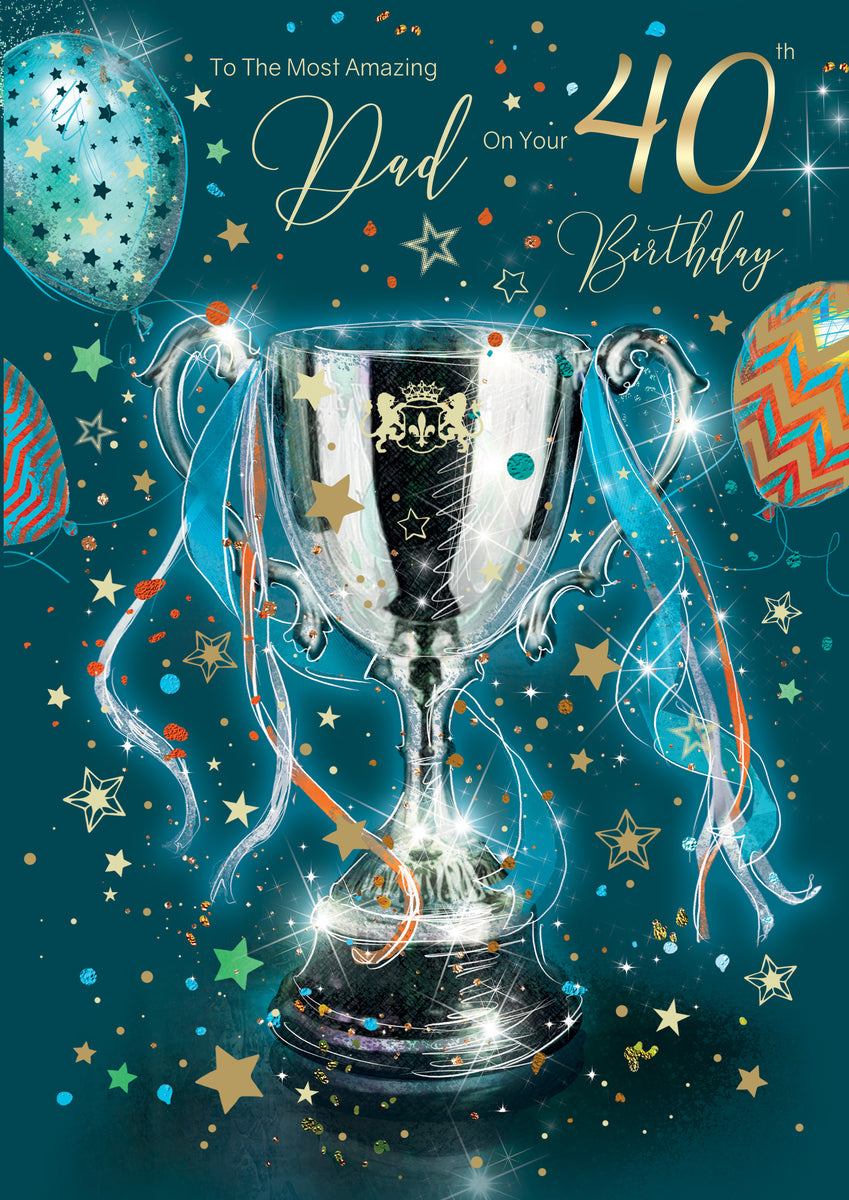 Dad 40th Birthday Card - Greeting Card Cherry Orchard Online