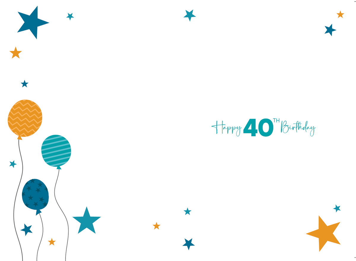 40th Birthday Card - Greeting Cards Cherry Orchard Online