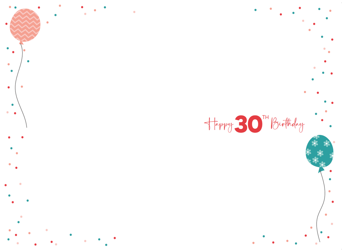 30th Birthday Card - Greeting Cards Cherry Orchard Online