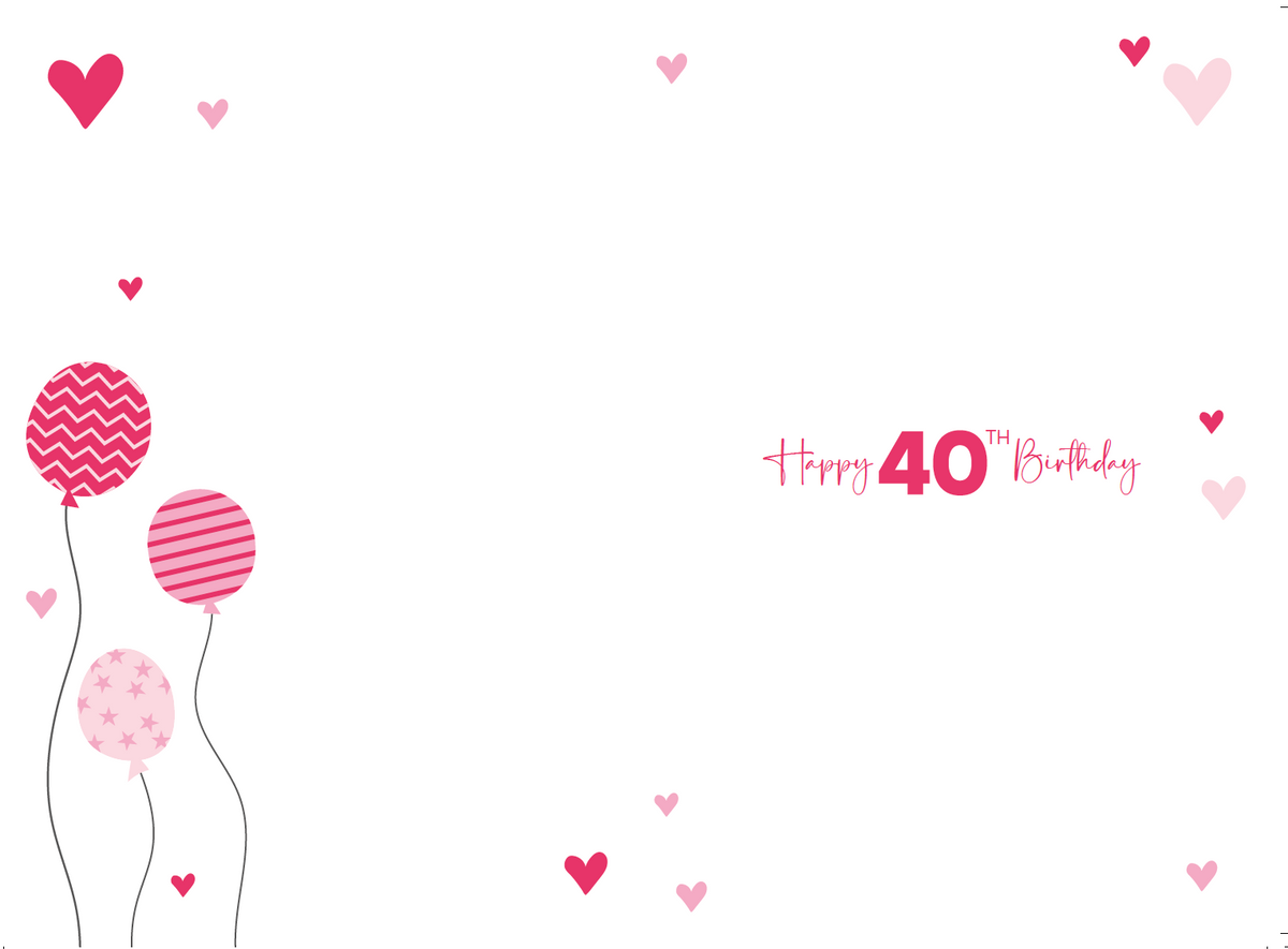 40th Birthday Card - Greeting Cards Cherry Orchard Online