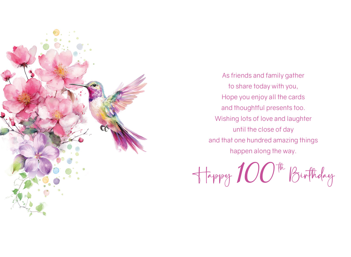 100th Birthday Card - Greeting Cards Cherry Orchard Online