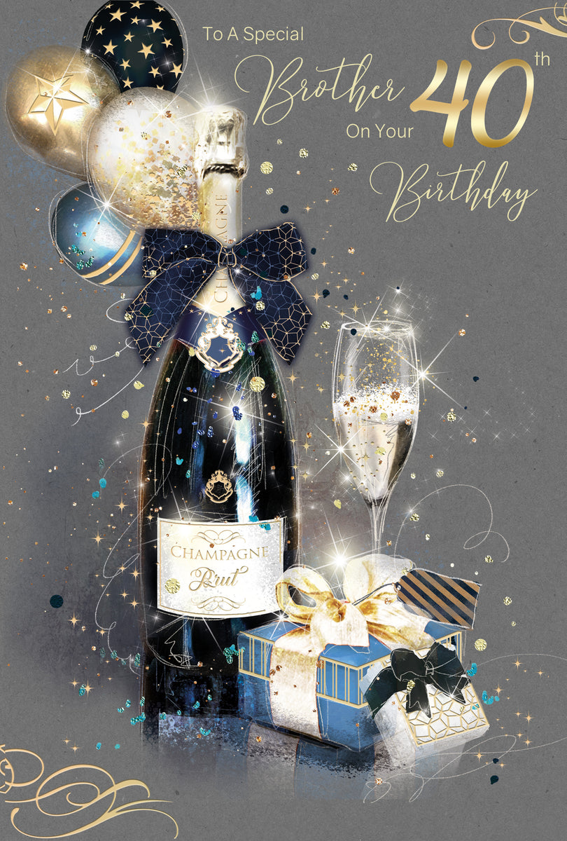 Brother 40th Birthday Card - Birthday Card Cherry Orchard Online